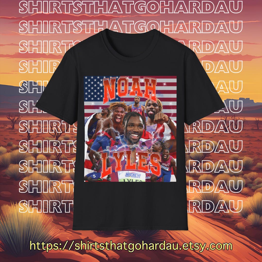 Noah Lyles USA Athletics Sprinter T-shirt, Track and Field Tee, Sports ...