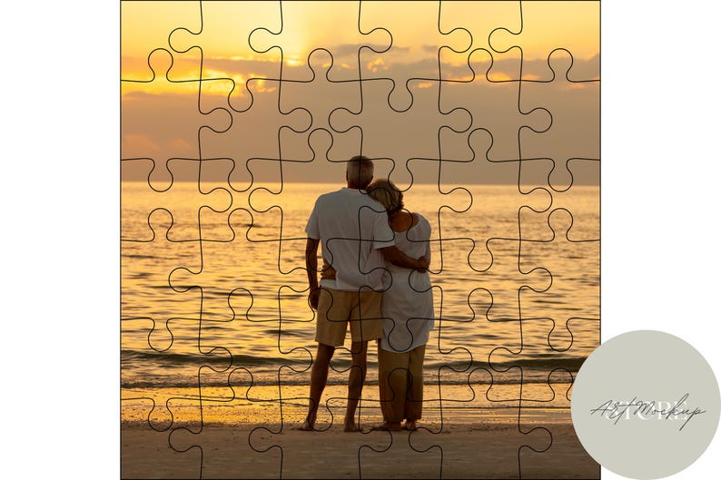 Canva Mockup for Jigsaw Puzzle Create Your Own 150 Piece Puzzle, Unique Sublimation Gift for ...