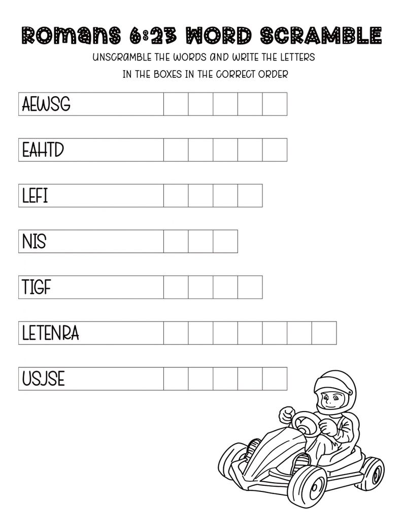 Romans Road to Salvation Activity Book for Kids 4+, Sunday School ...