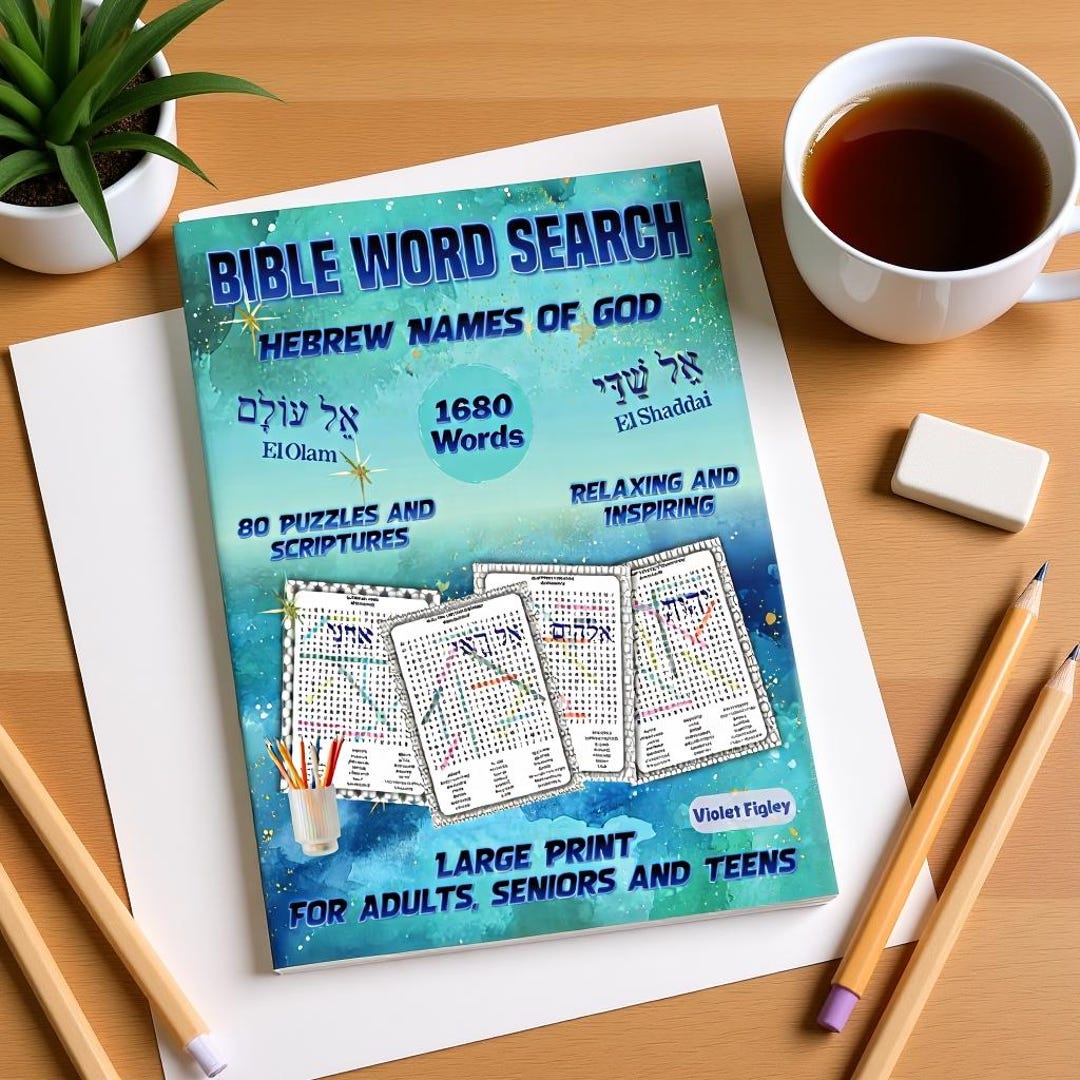 Hebrew Names of God Word Search: Bible Puzzles (large Print) (digital ...