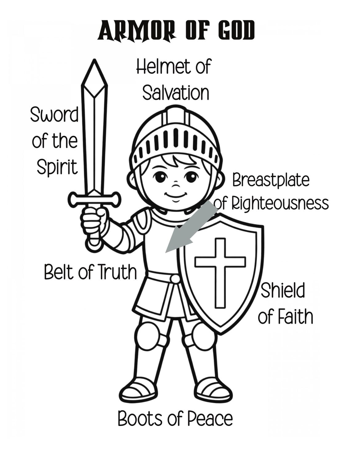 Ephesians 6 Coloring Pages - Print at Home. 10 Cute Animals Dressed in ...