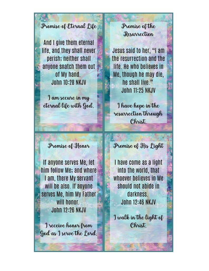 60 Printable Scripture Cards – New Testament PROMISES of God | Bible ...