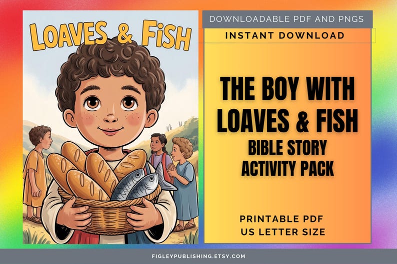 Boy With the Loaves and Fish Feeding the 5000 Bible Story Activity Pack ...