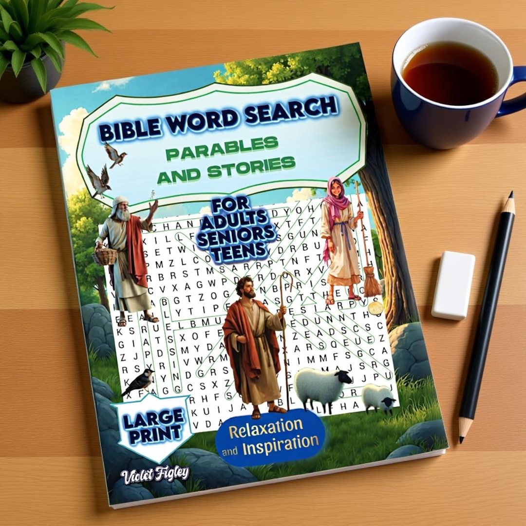 Bible Word Search: Parables & Stories, Large Print (digital Download ...