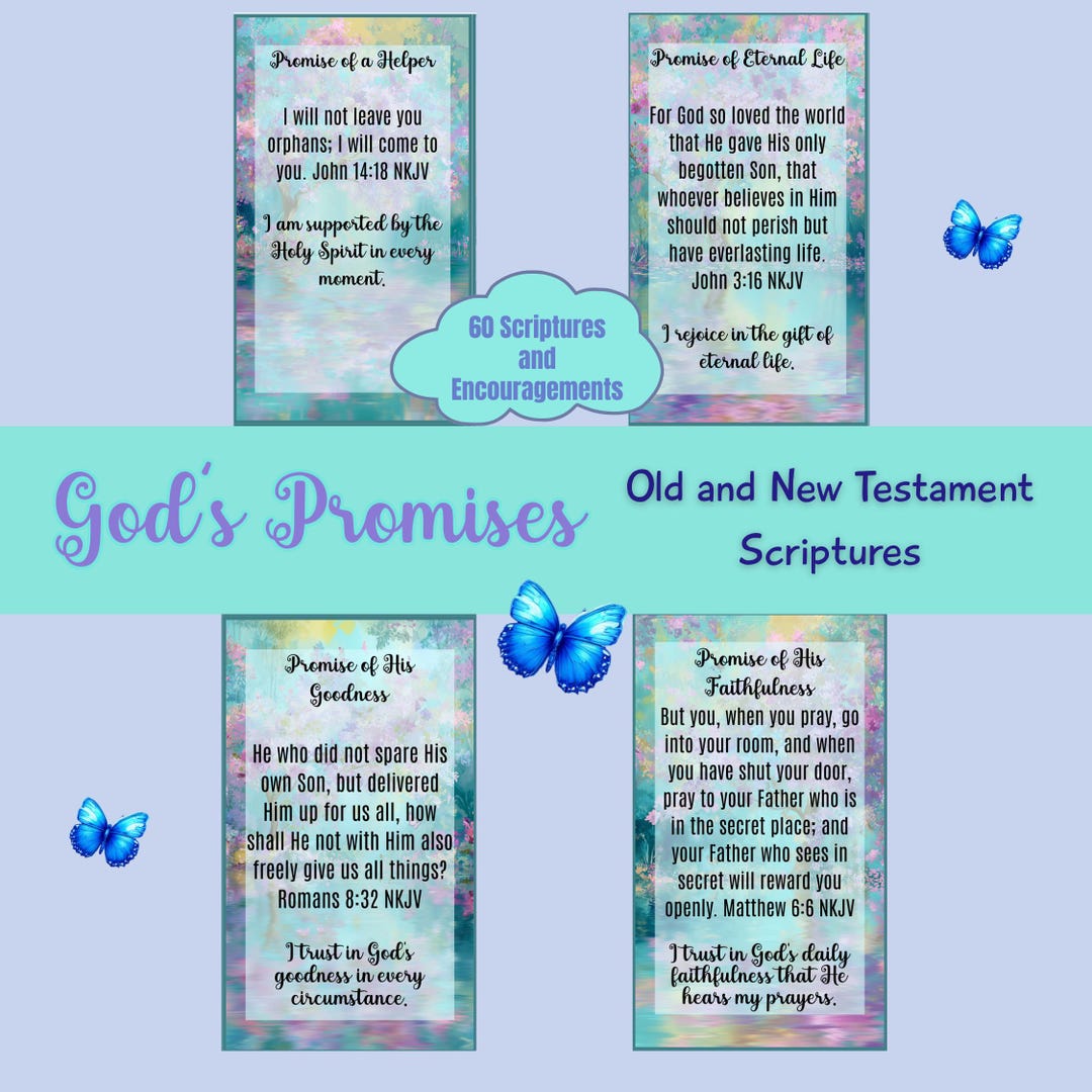 60 Printable Scripture Cards – New Testament PROMISES of God | Bible ...