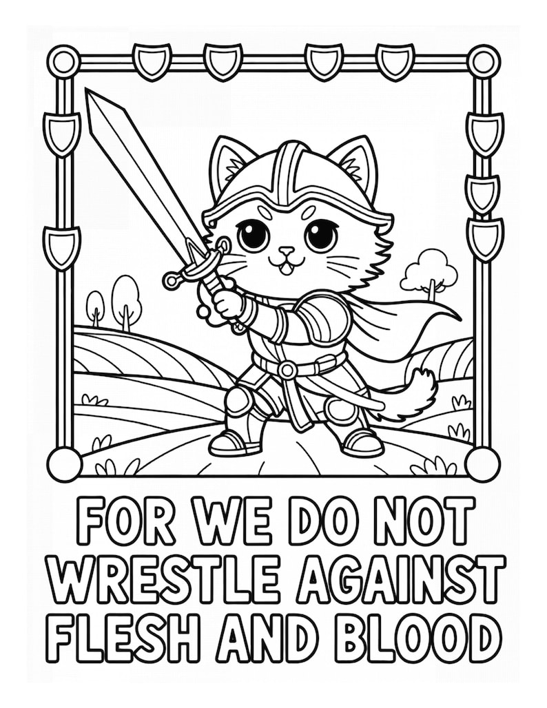 Ephesians 6 Coloring Pages - Print at Home. 10 Cute Animals Dressed in ...