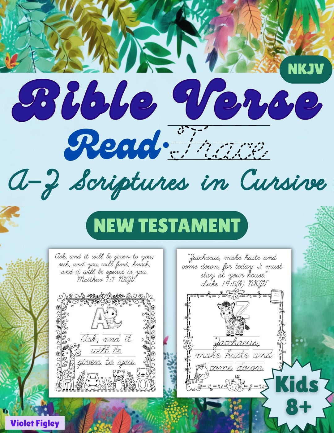 Cursive ABC Bible Verse Tracing - New Testament (digital Download) - Etsy