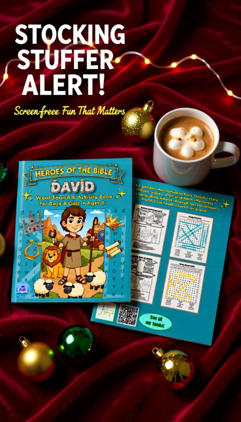 David Bible Activity Book for Kids 8+ – Word Search, Mazes (instant ...