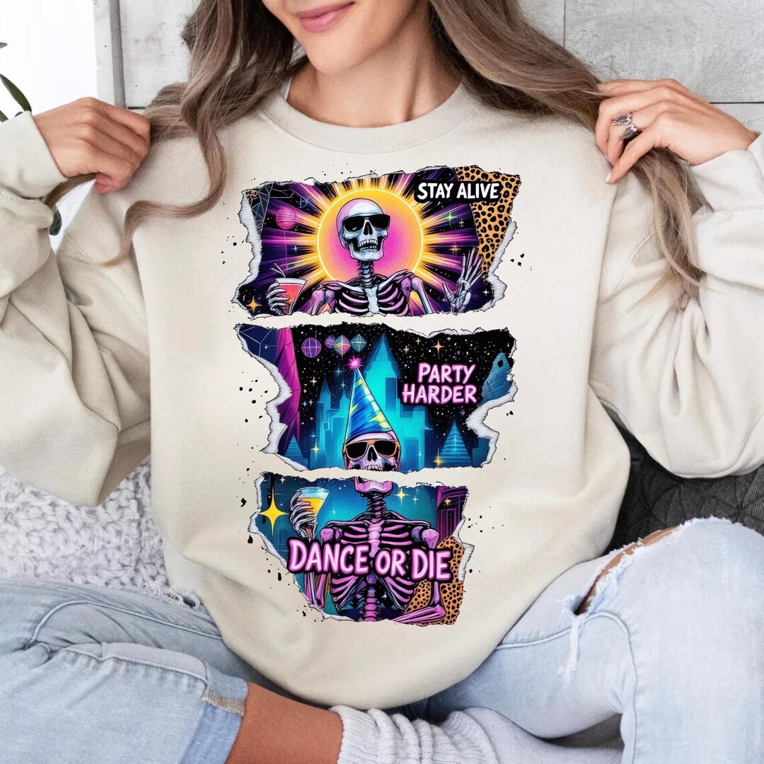 Skeleton Party PNG, Dance or Die PNG, Party Harder, Party Skeleton ...