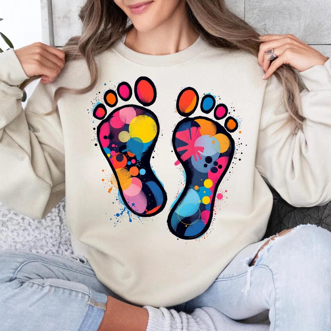 Colorful Footprint Png, Abstract Footprint Art, Footprint Design Shirt ...