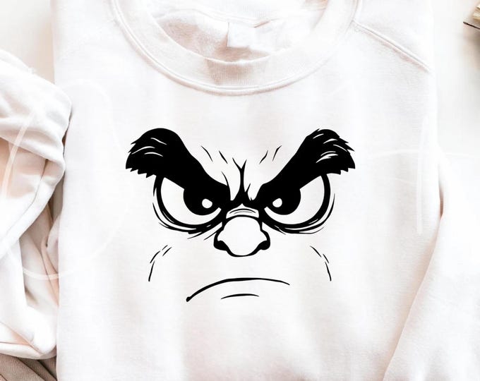 Angry Face Clipart, Angry Face SVG, Vector Angry Expression Cut File ...