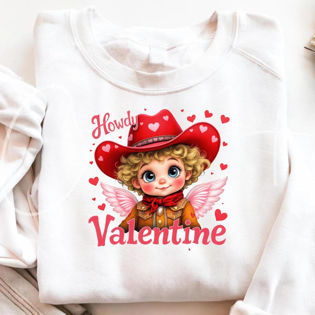 Howdy Valentine Angel Png, Cowboy Cupid Love Design, Western Heart ...