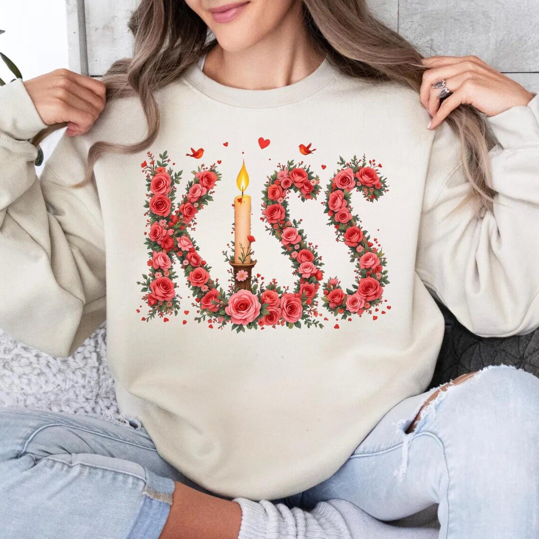 Floral Kiss Design Png Romantic Candle Png Kiss Roses Shirt Design
