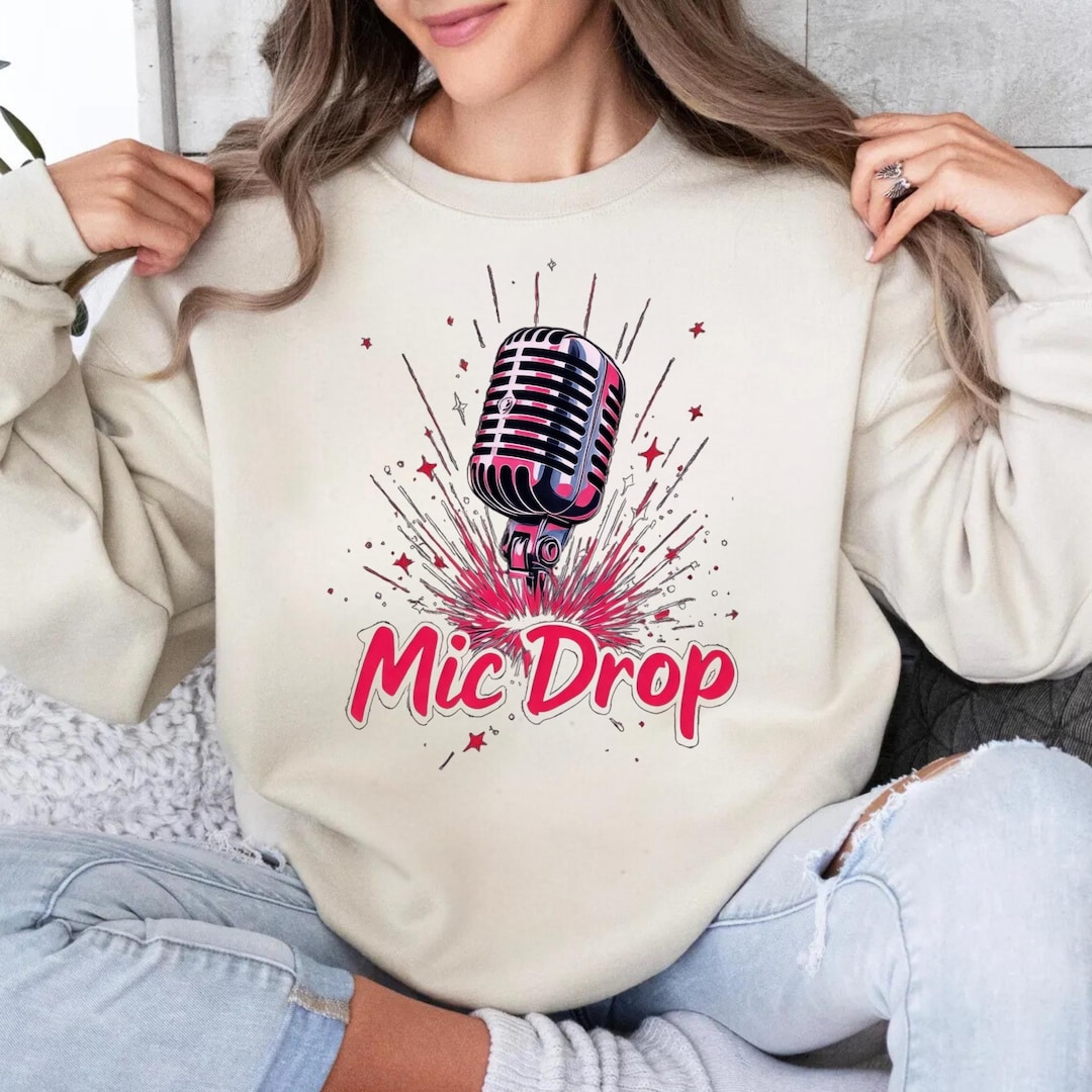 Mic Drop Moment PNG, Ultimate Statement Design, Bold Mic Drop Art ...