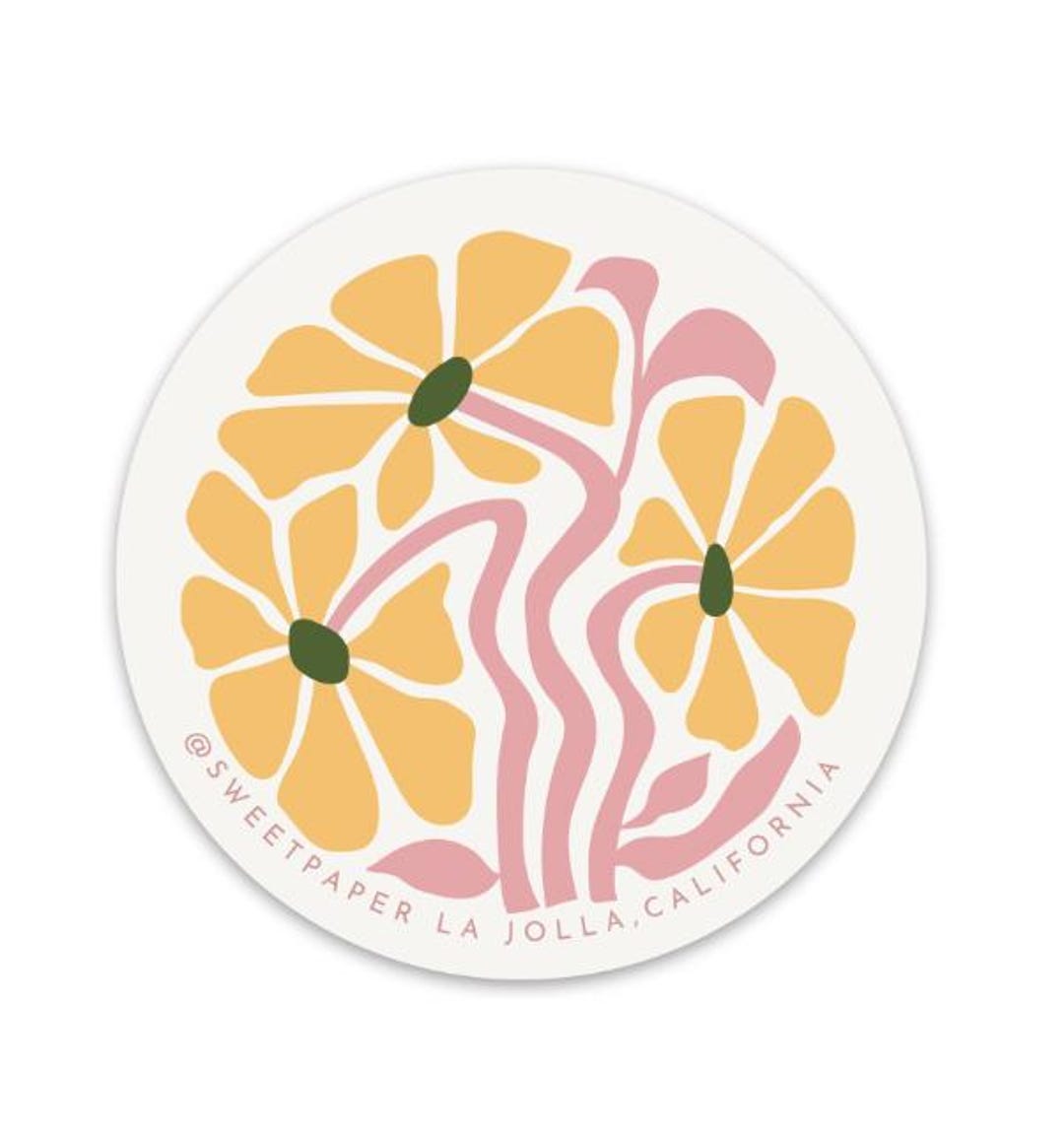 Yellow Flowers Sticker - Etsy
