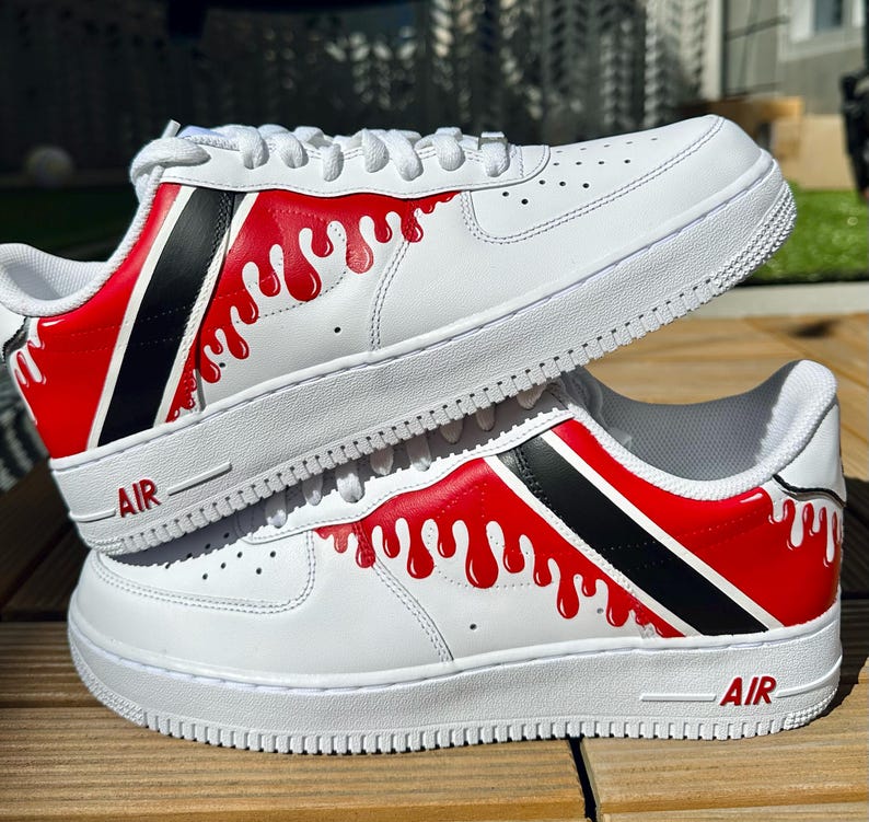 Custom Nike Airforce 1, Trinidad & Tobago Flag, Drip, Hand-painted Gift ...