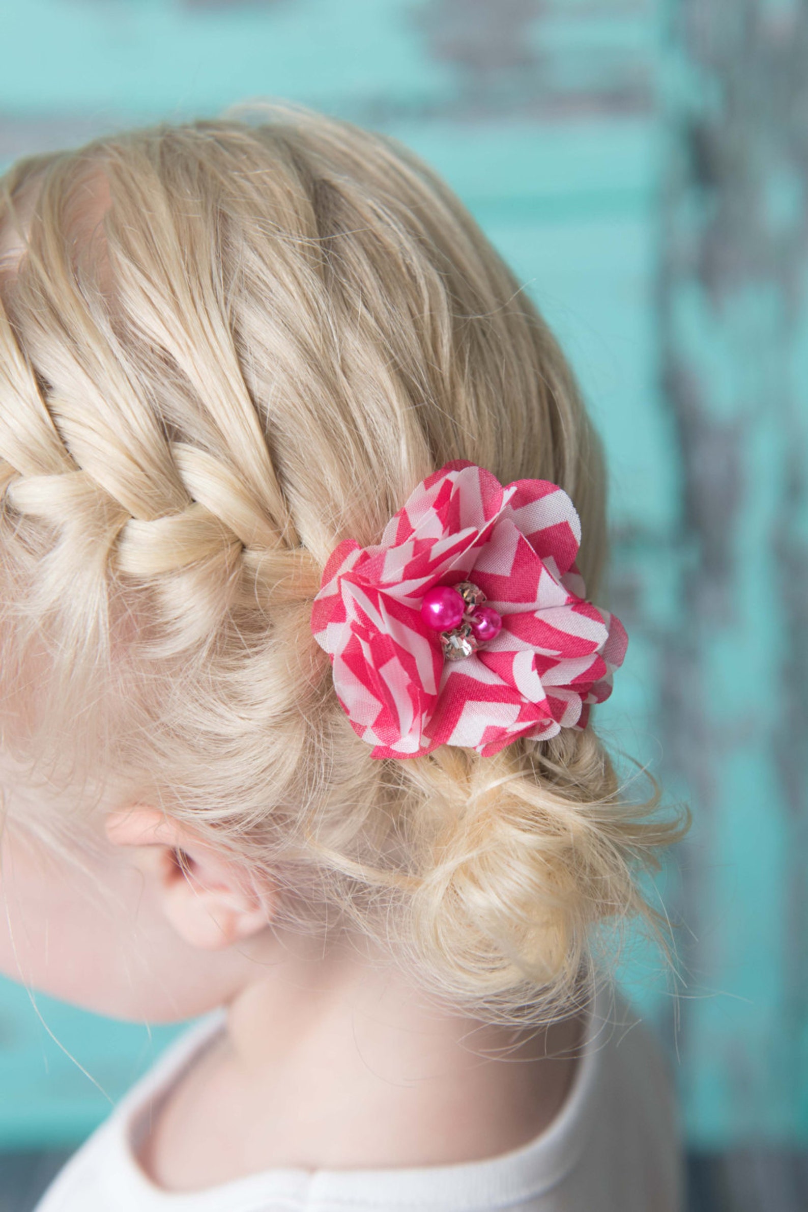 Grey Hair Clips 2 Clips Flower Clip Piggy Tail Hair Clips - Etsy