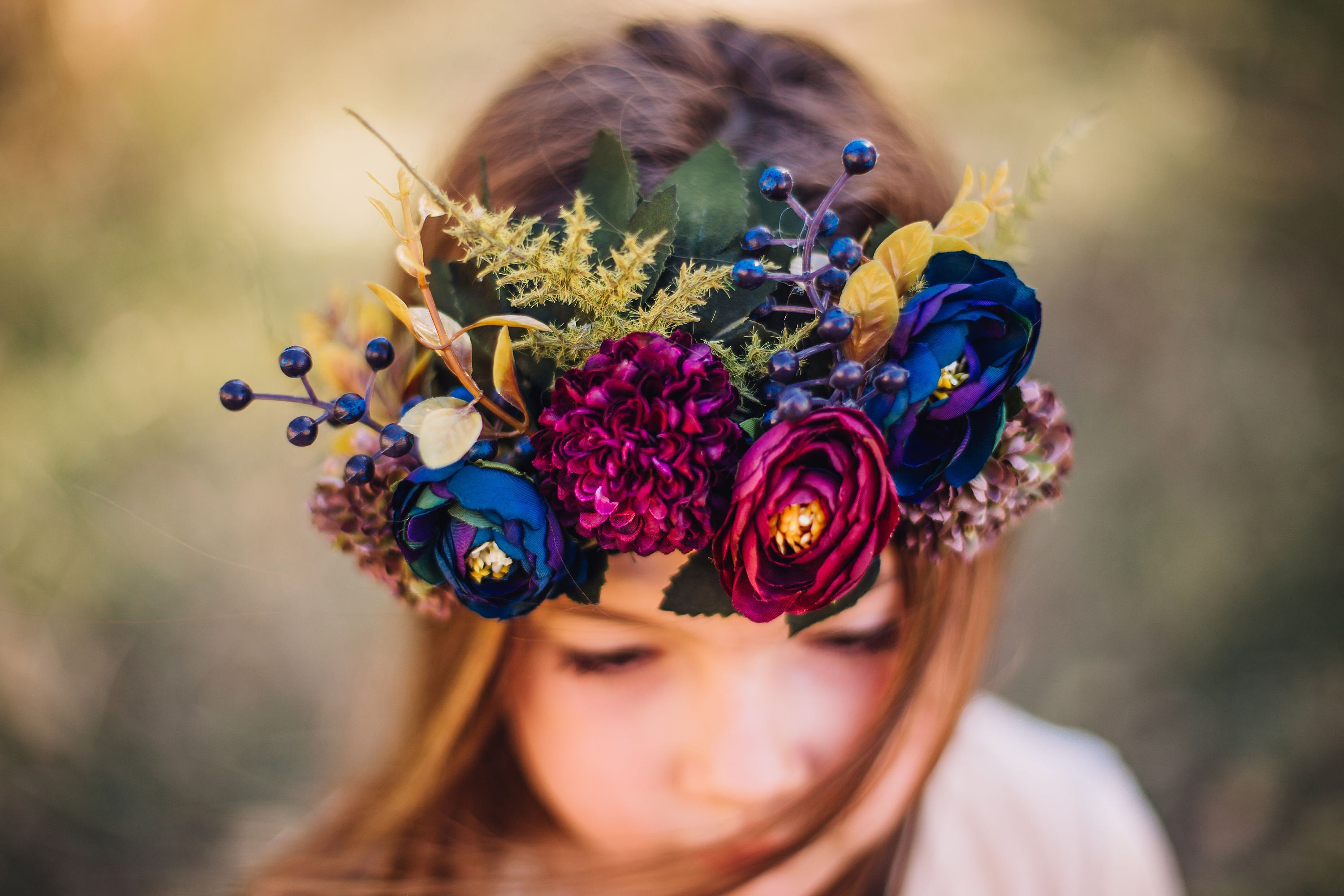 Woodland Flower Crown Berry Flower Crown Flower Crown | Etsy
