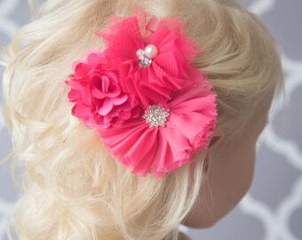 Hot Pink Hair Clip - Etsy
