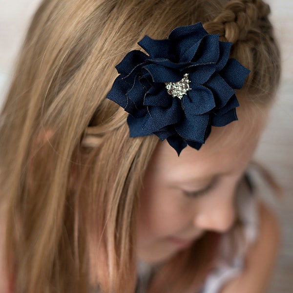 Navy Hair Clip - Etsy