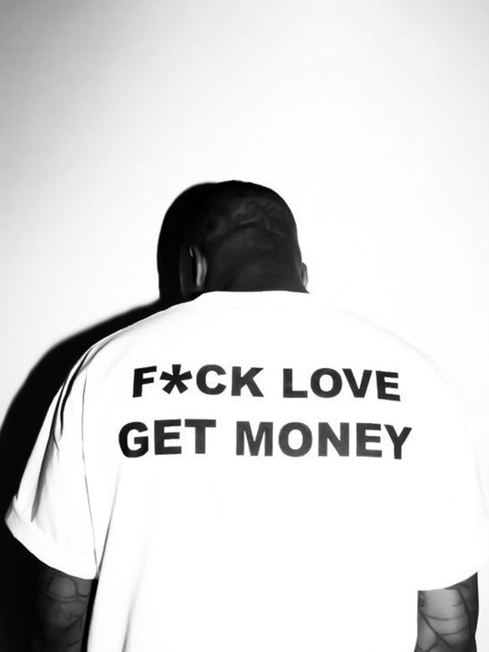 F*ck Love Get Money Shirt - Savage Streetwear Graphic Tee, Hustle ...