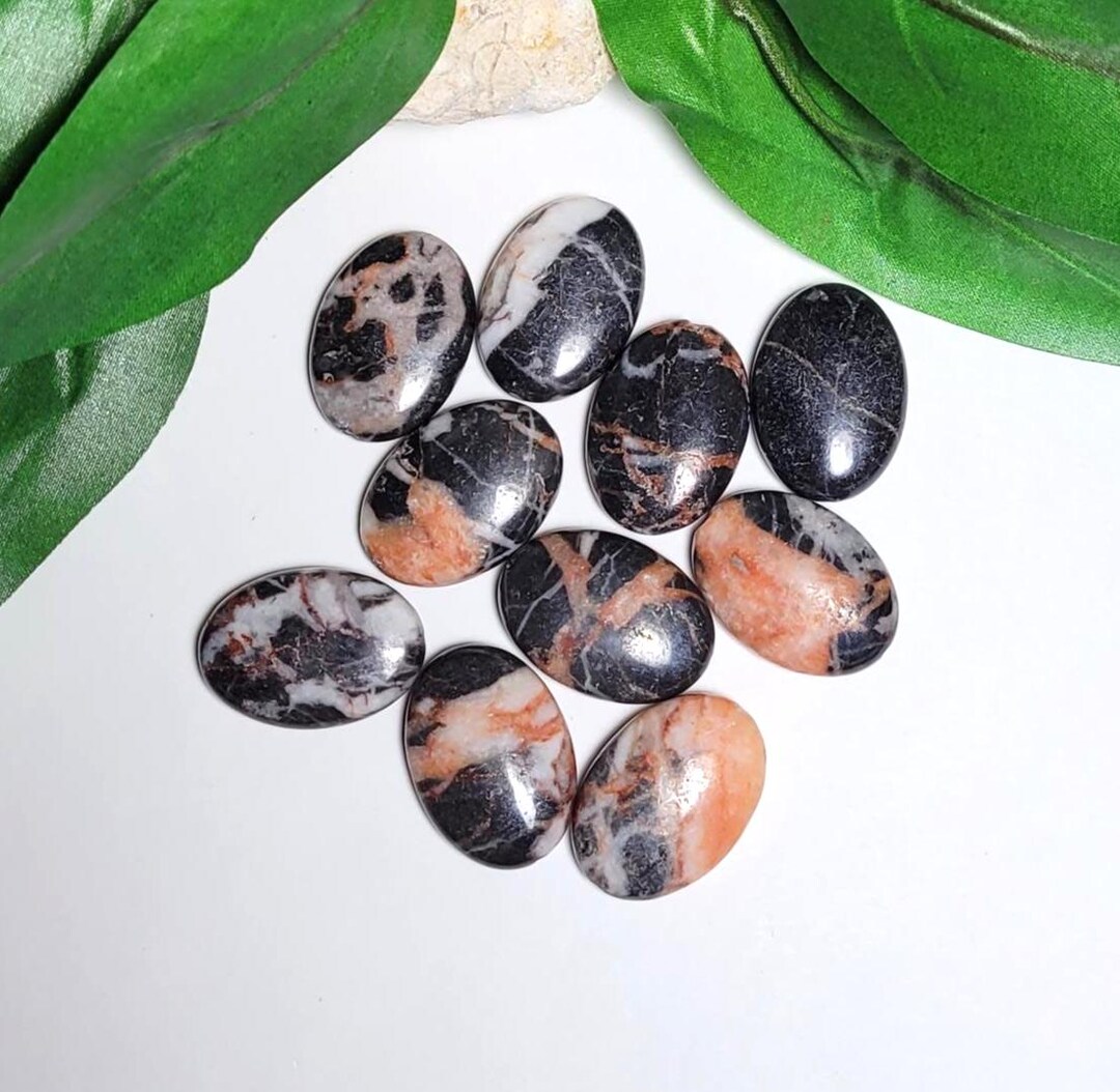 Oval Redline Marble Beads - Redline Marble Focal Beads - Redline Marble ...