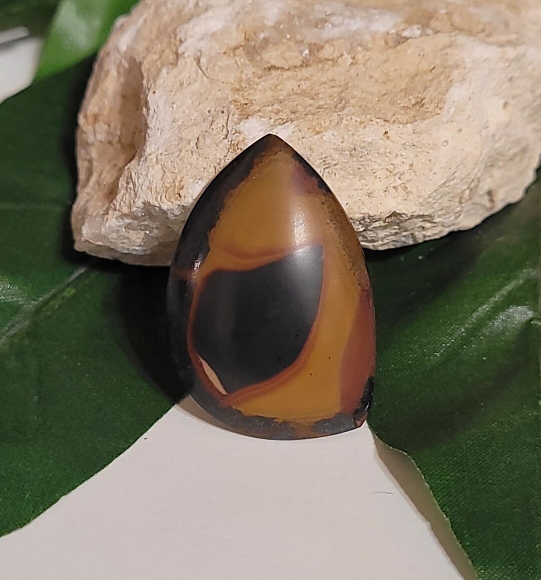 Indian Paint Stone Cabochon - 34mm Indian Paint Stone Cabochon - Indian ...