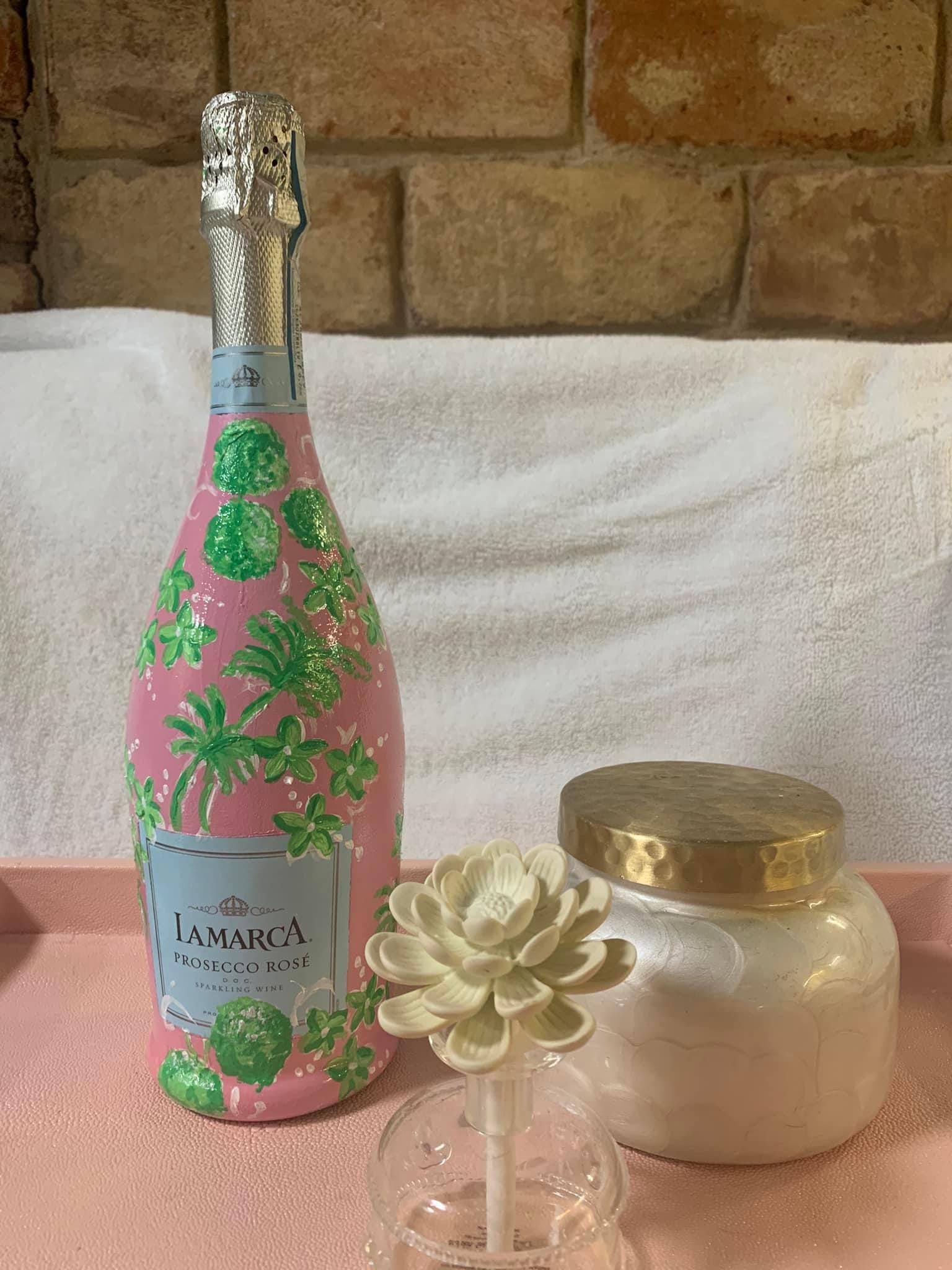 Hand Painted Champagne Bottles and Other Hand Painted Items - Etsy