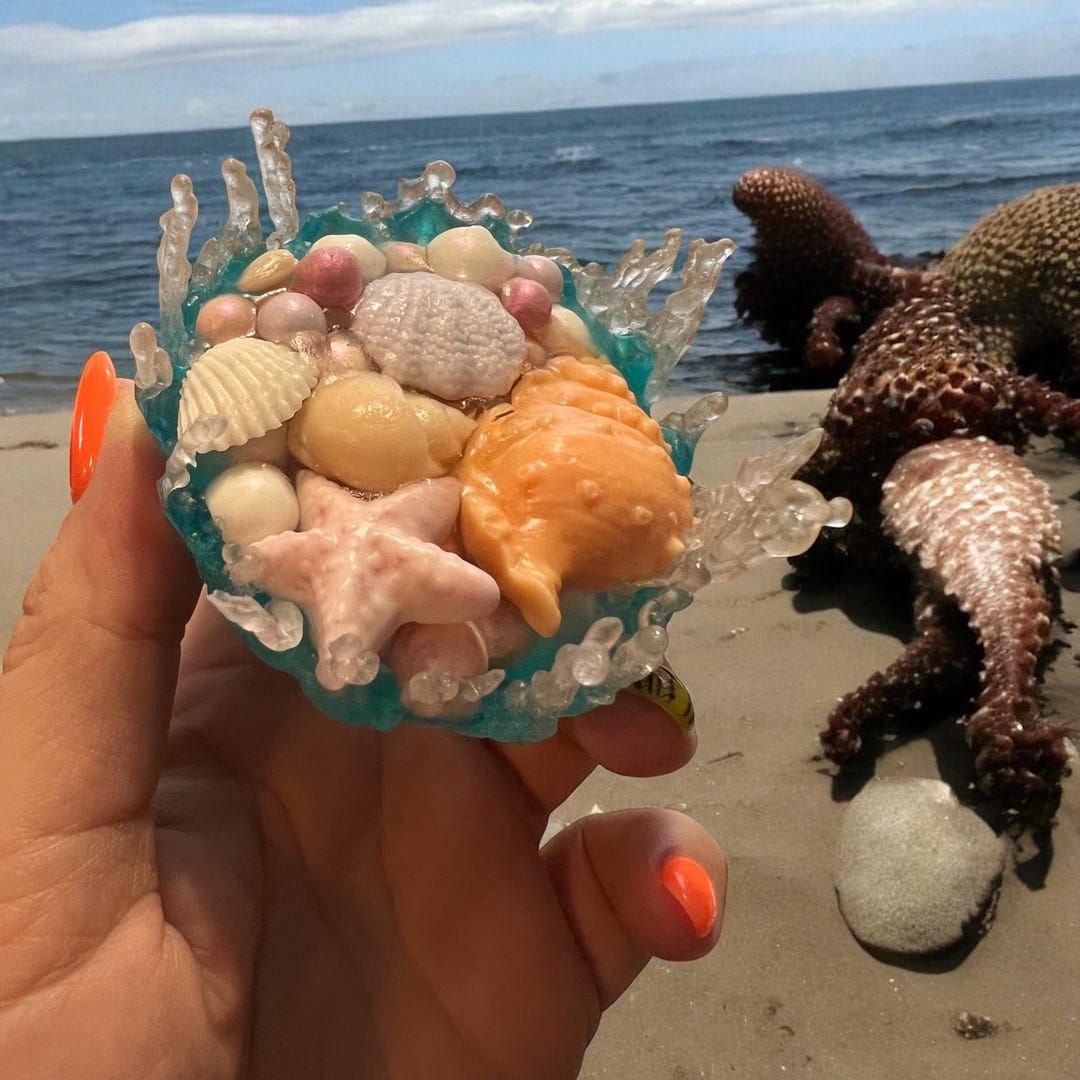 Aquarium Soap Sea Shells Splash Water Handmade Soap Natural Soap Gift ...