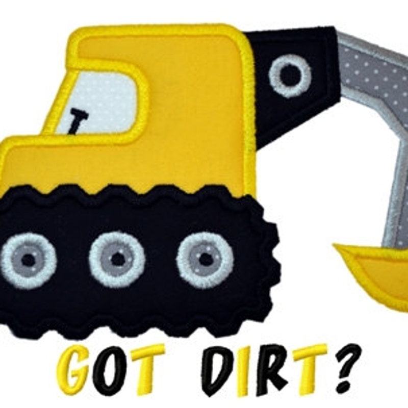 Backhoe Applique - Etsy
