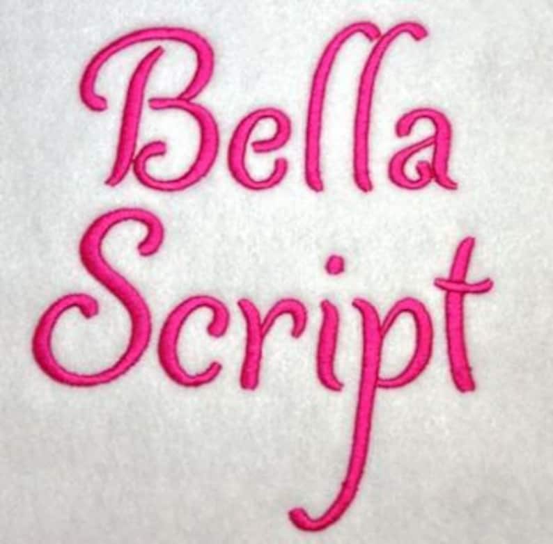 Bella Script Font 6 Sizes - Etsy
