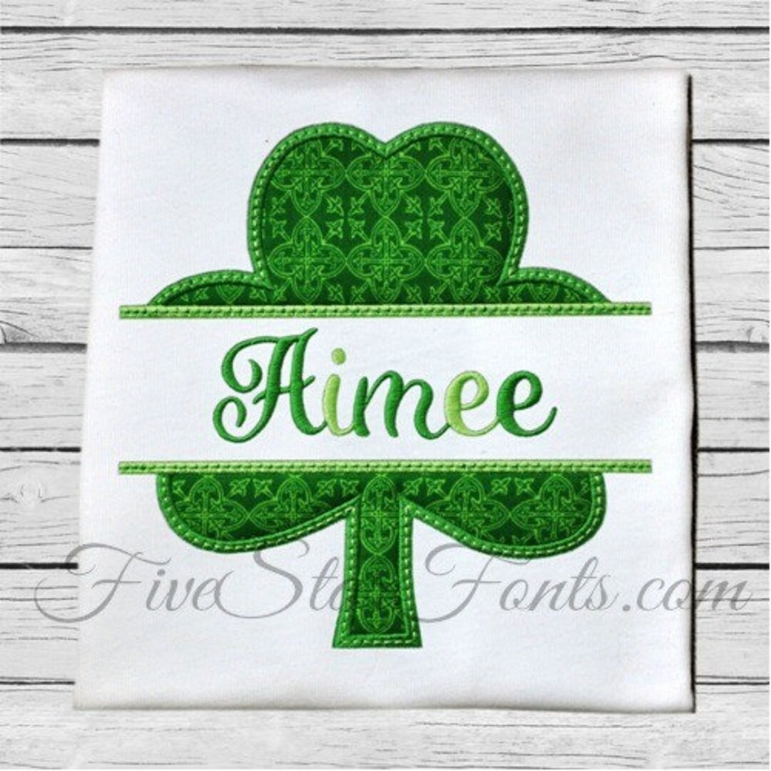 Single Split Shamrock Applique - Etsy