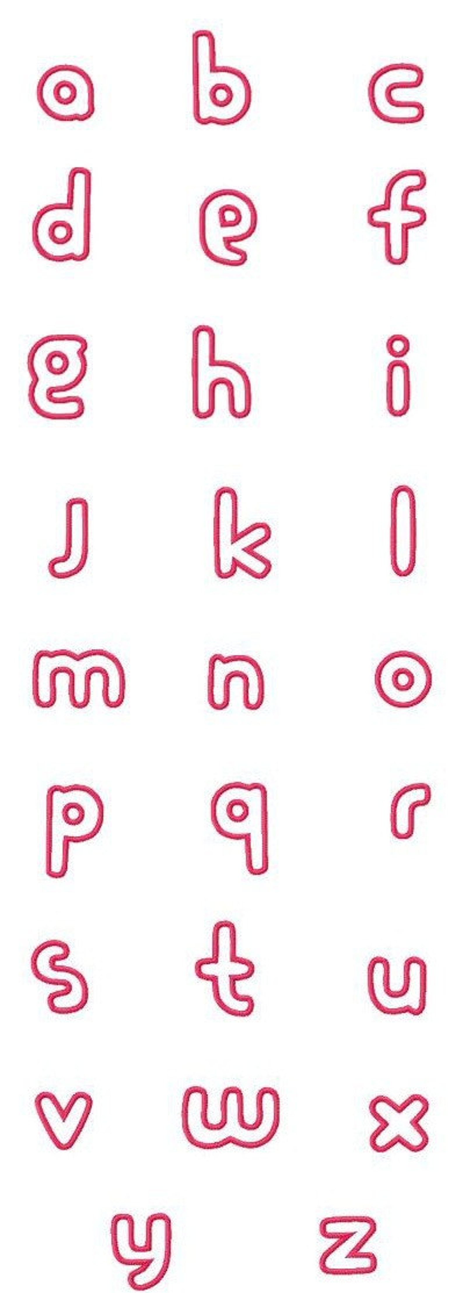 Tubby Applique Font Alphabet Embroidery PLUS BONUS - Etsy