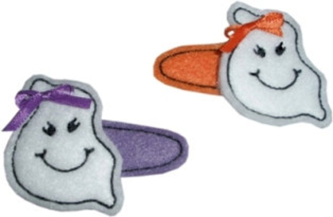Fun Felts Silly Ghost Barette Snap Clip Covers - Etsy