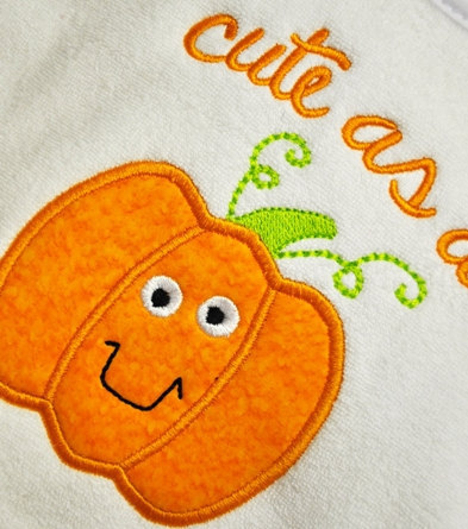 Cute Pumpkin Applique Machine Embroidery Design - Etsy