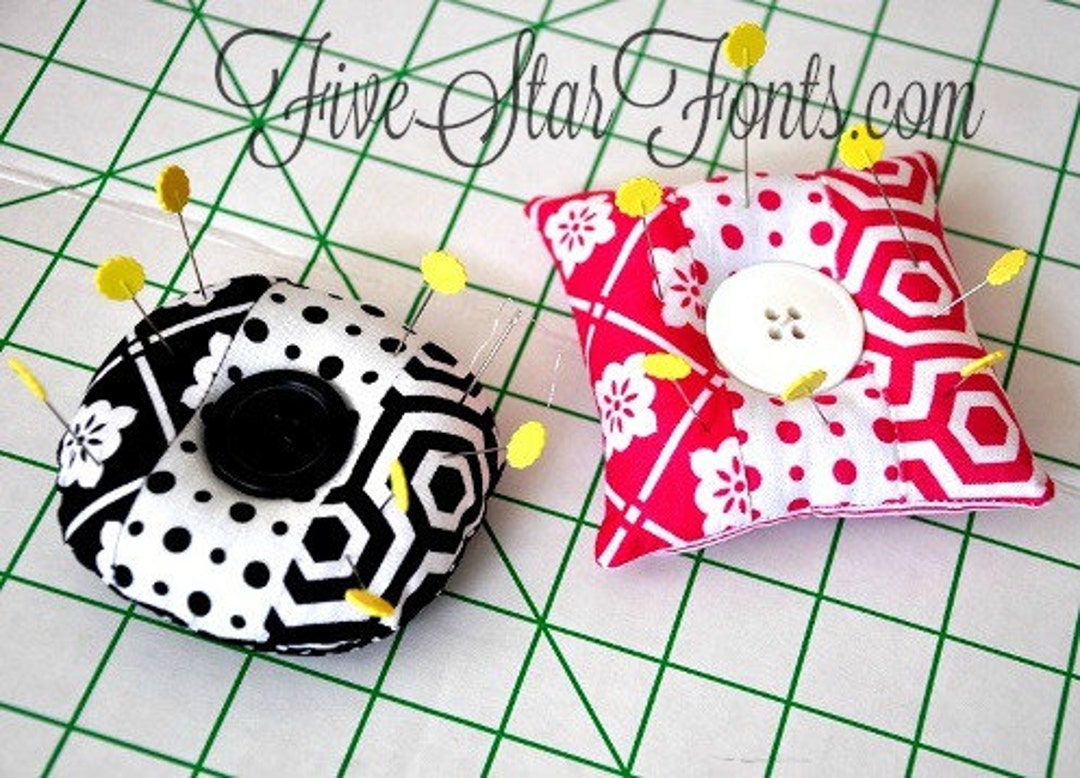 ITH Pieced Pin Cushions 2 Sizes and 2 Shapes Included in the Hoop Easy ...