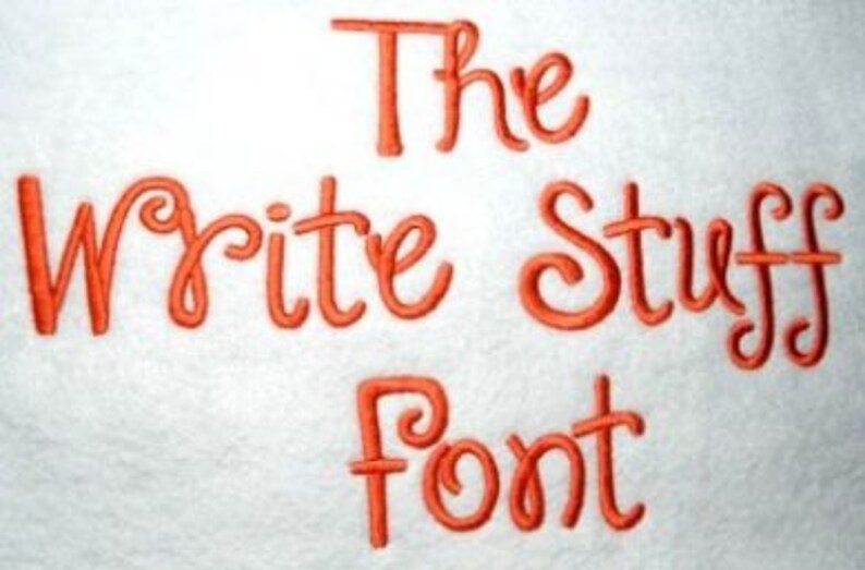 Write Stuff Embroidery Font - Etsy