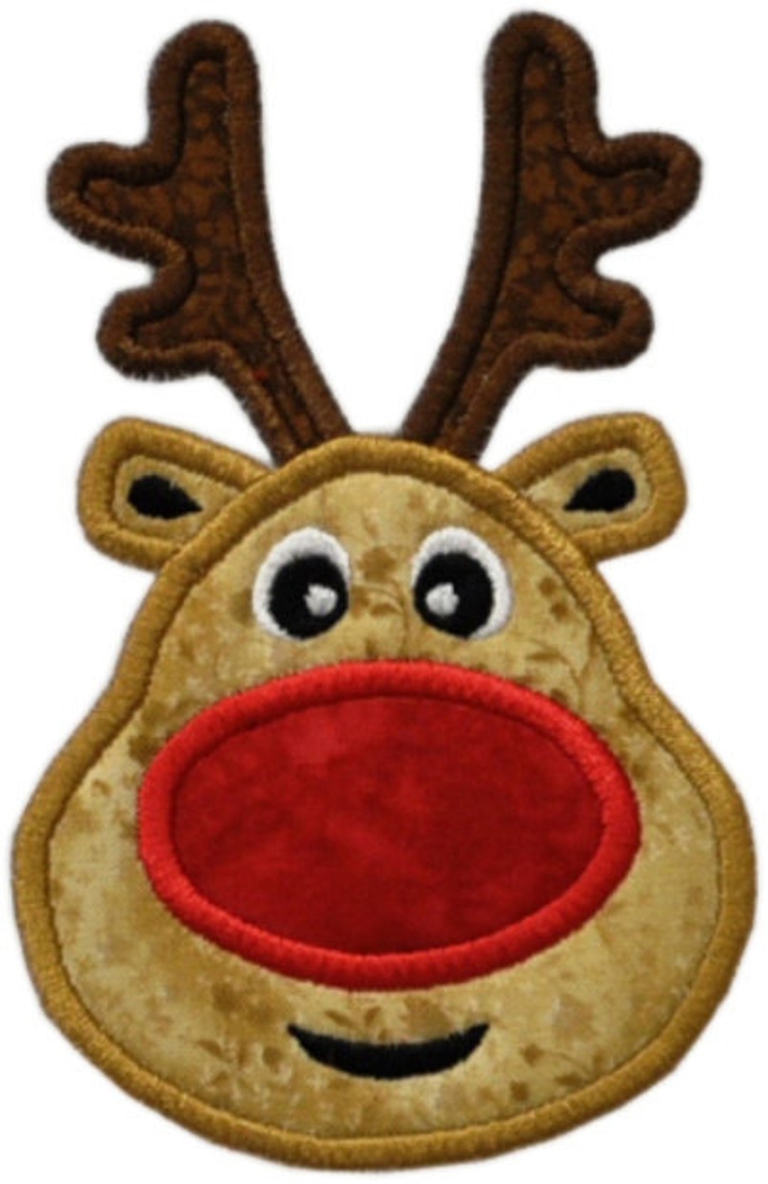 Silly Rudy Rudolph Reindeer Christmas Applique - Machine Embroidery - Etsy