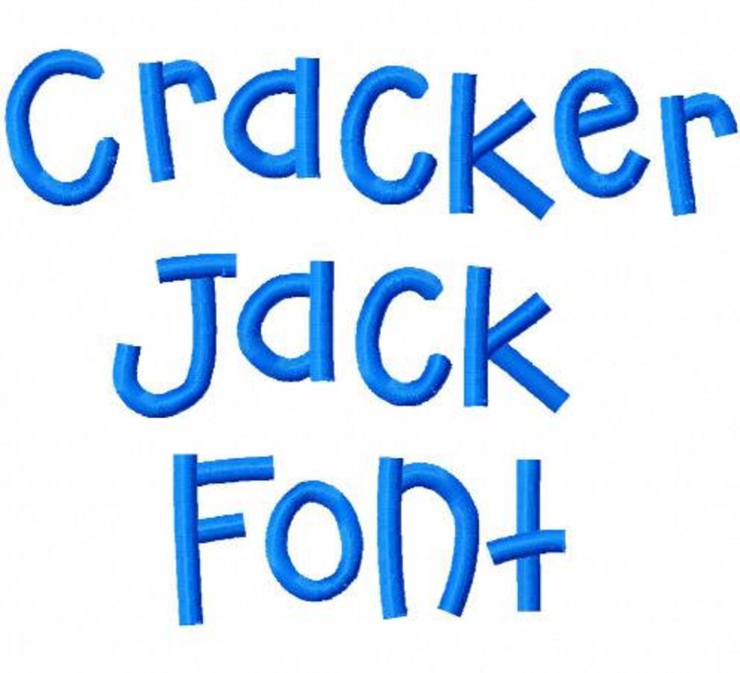 Cracker Jack Embroidery Font - Etsy
