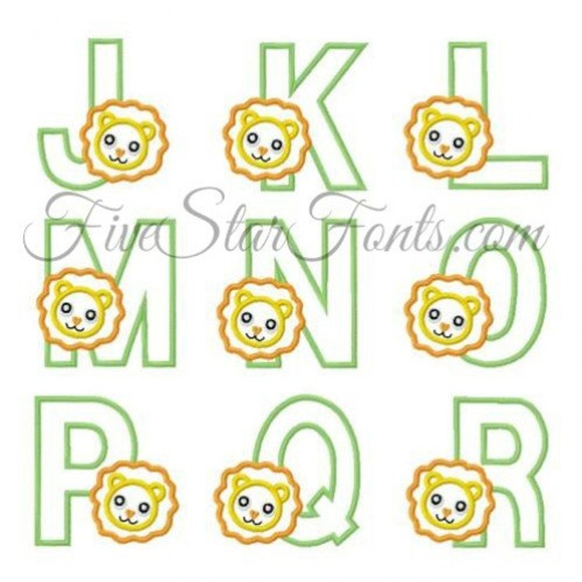 Lion Applique Font - Etsy