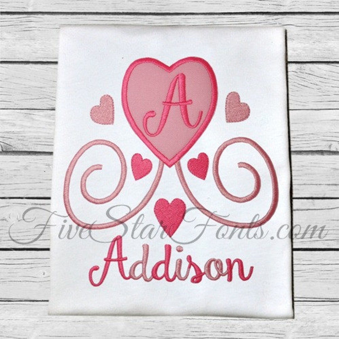 Heart Swirl Monogram - Etsy