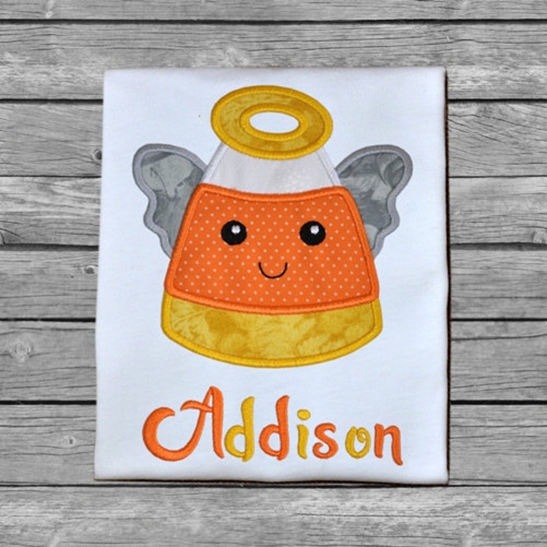 Candy Corn Angel Applique - Etsy
