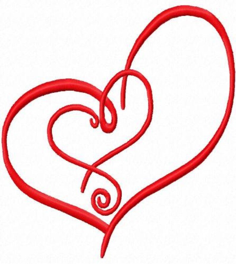 Modern Double Heart Design - Etsy