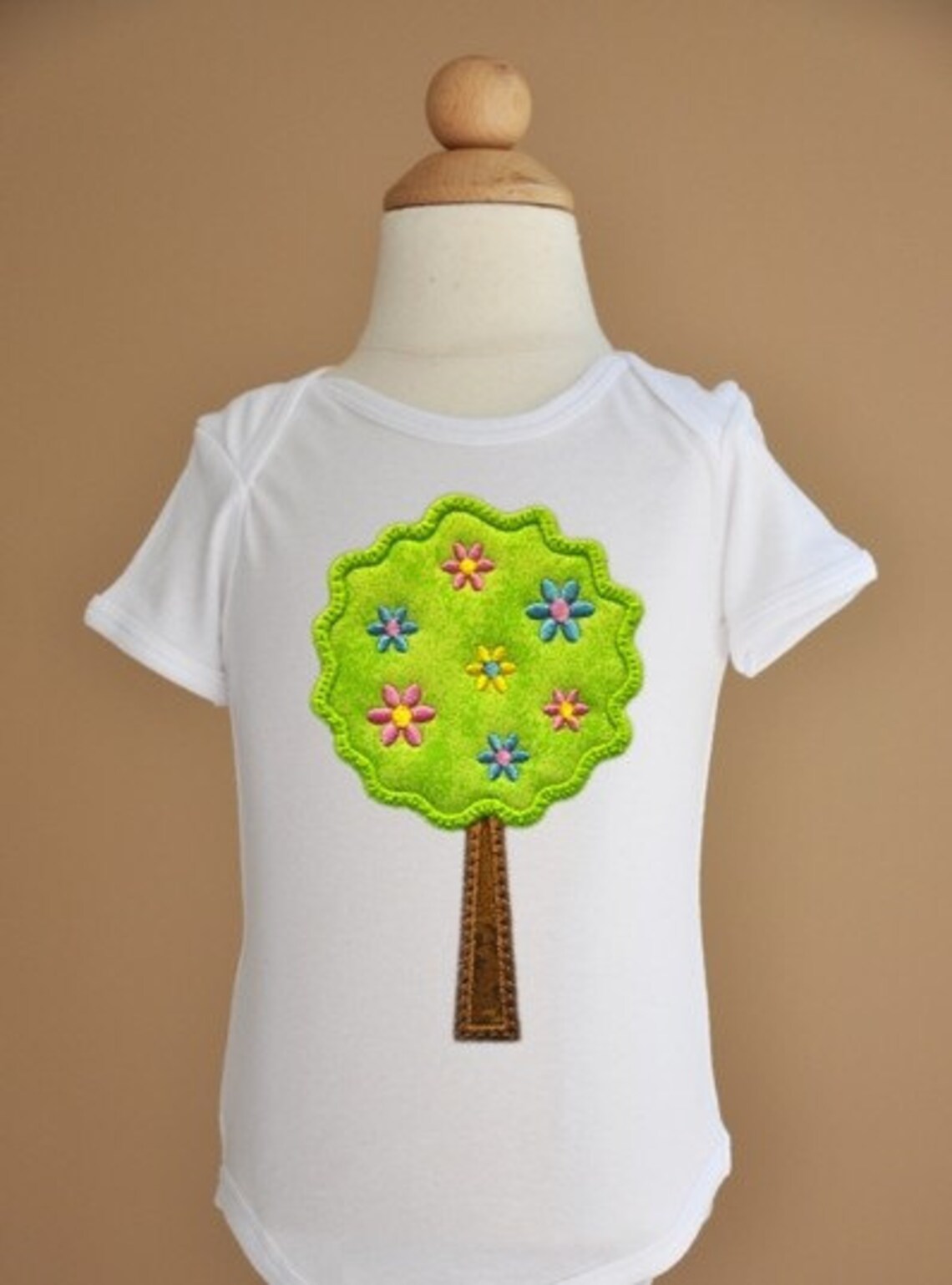 Spring Flower Tree Applique Machine Embroidery Design - Etsy