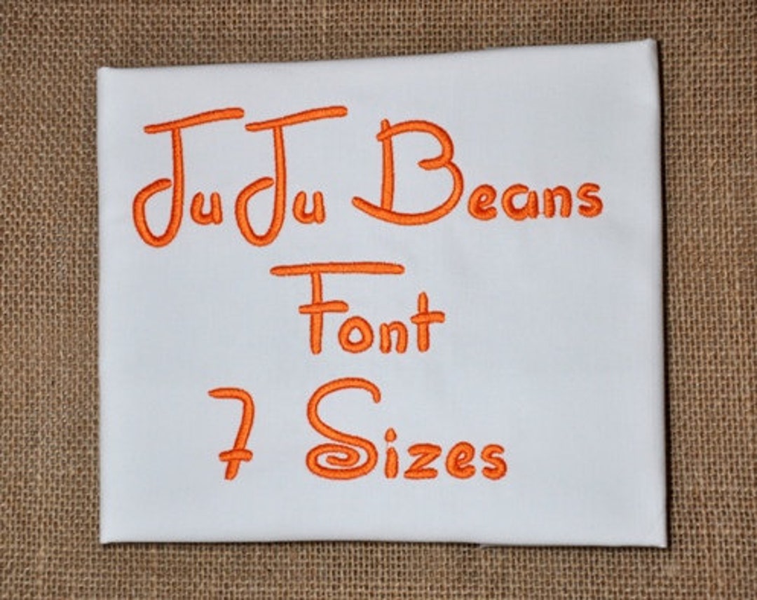 Juju Beans Embroidery Font - 7 Sizes - Etsy