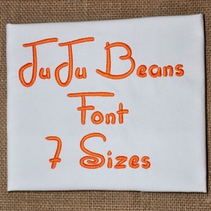 Juju Beans Embroidery Font 7 Sizes - Etsy