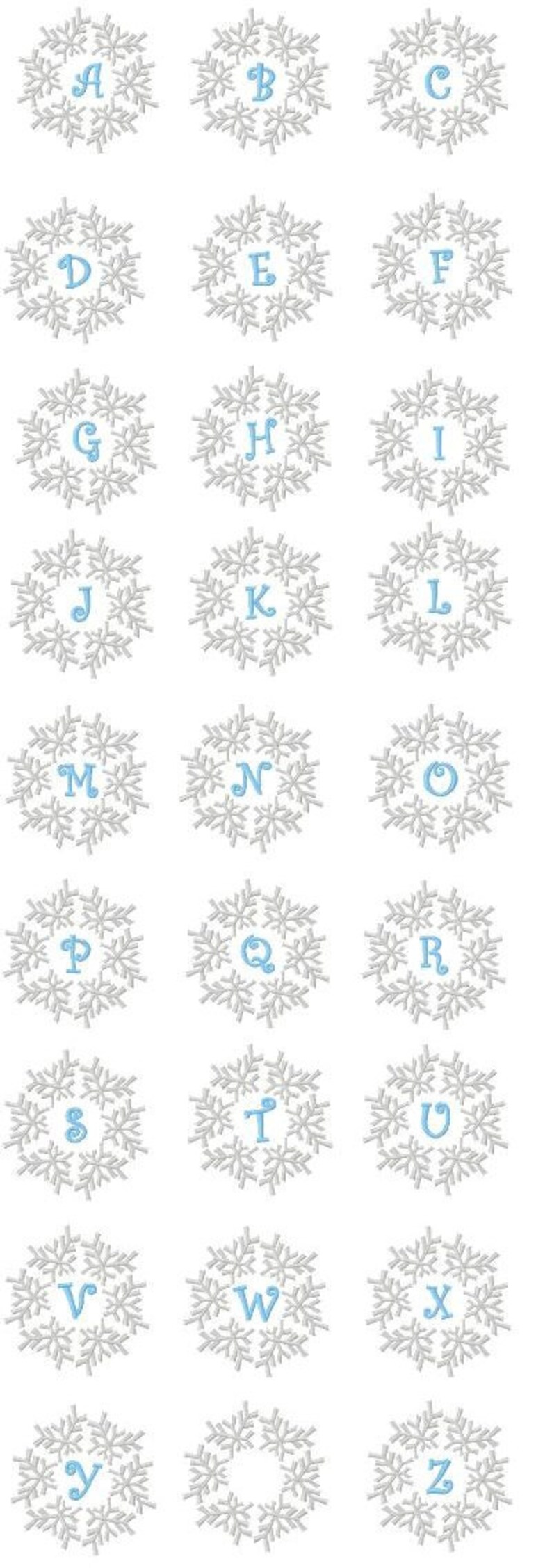 Mod Snowflake Monogram | Etsy