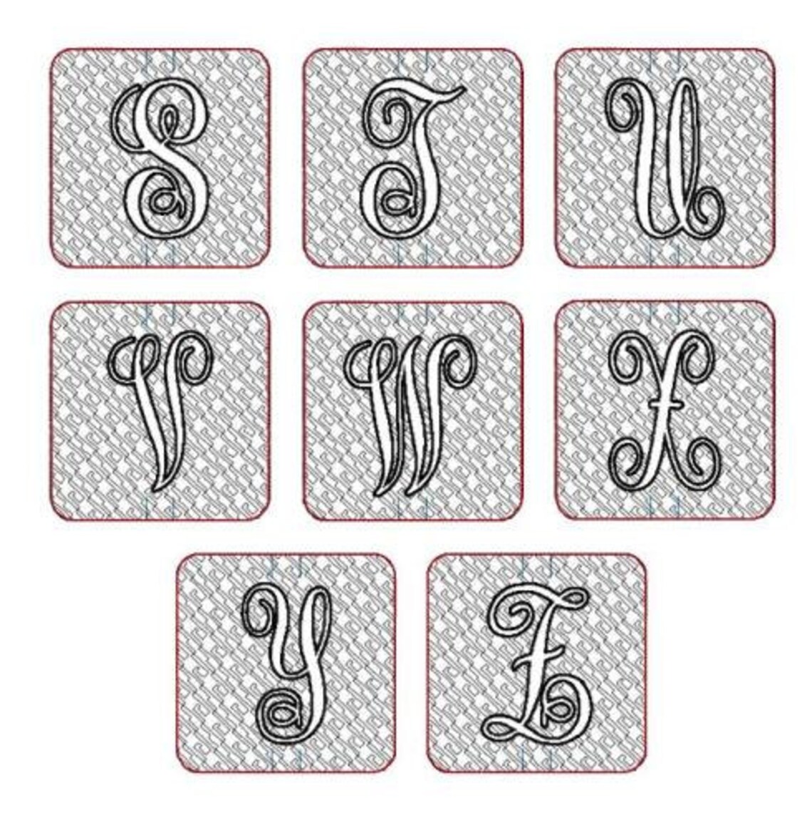 ITH Embossed Coasters Elegant Monogram in the Hoop | Etsy