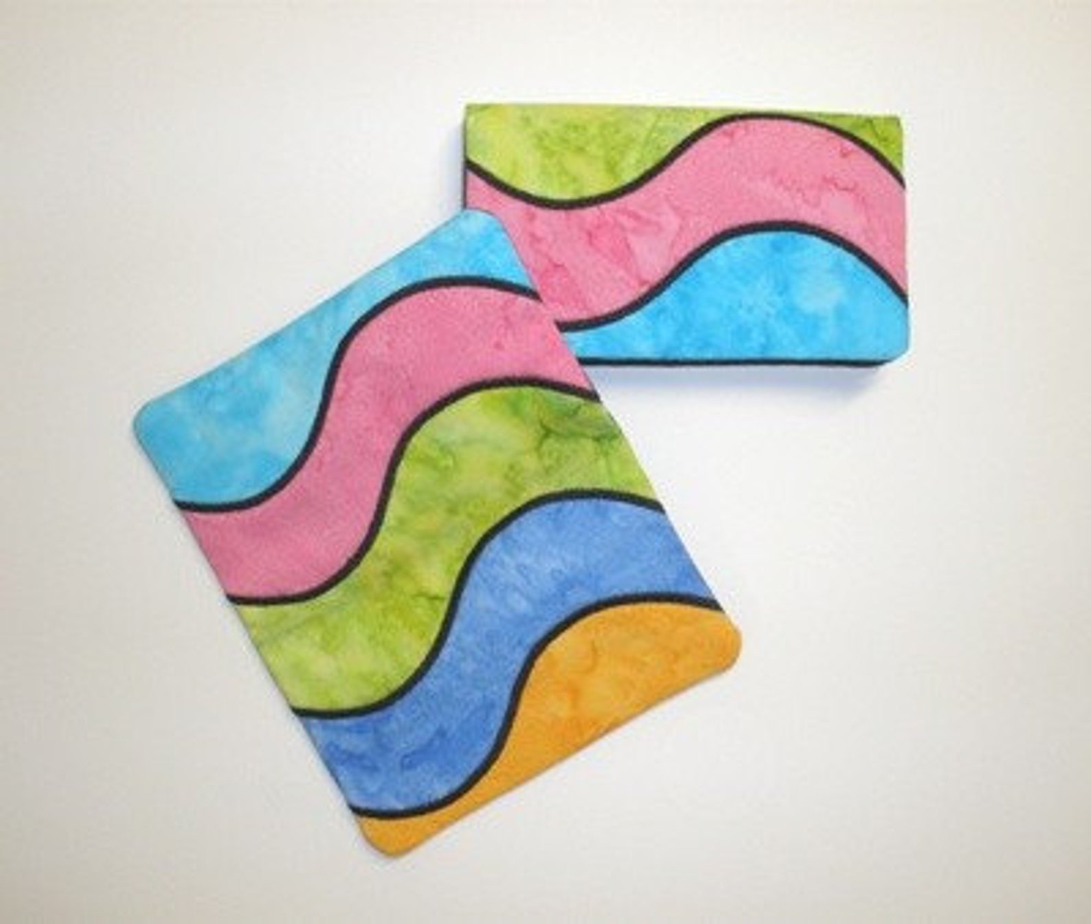 In the Hoop Pieced Wave Checkbook Cover-no Sew Machine Embroidery - Etsy