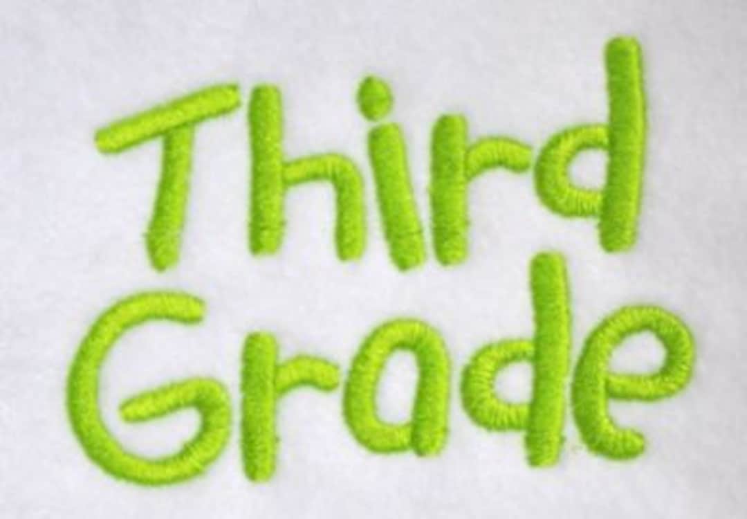 Third Grade Font - 4 Sizes - Etsy